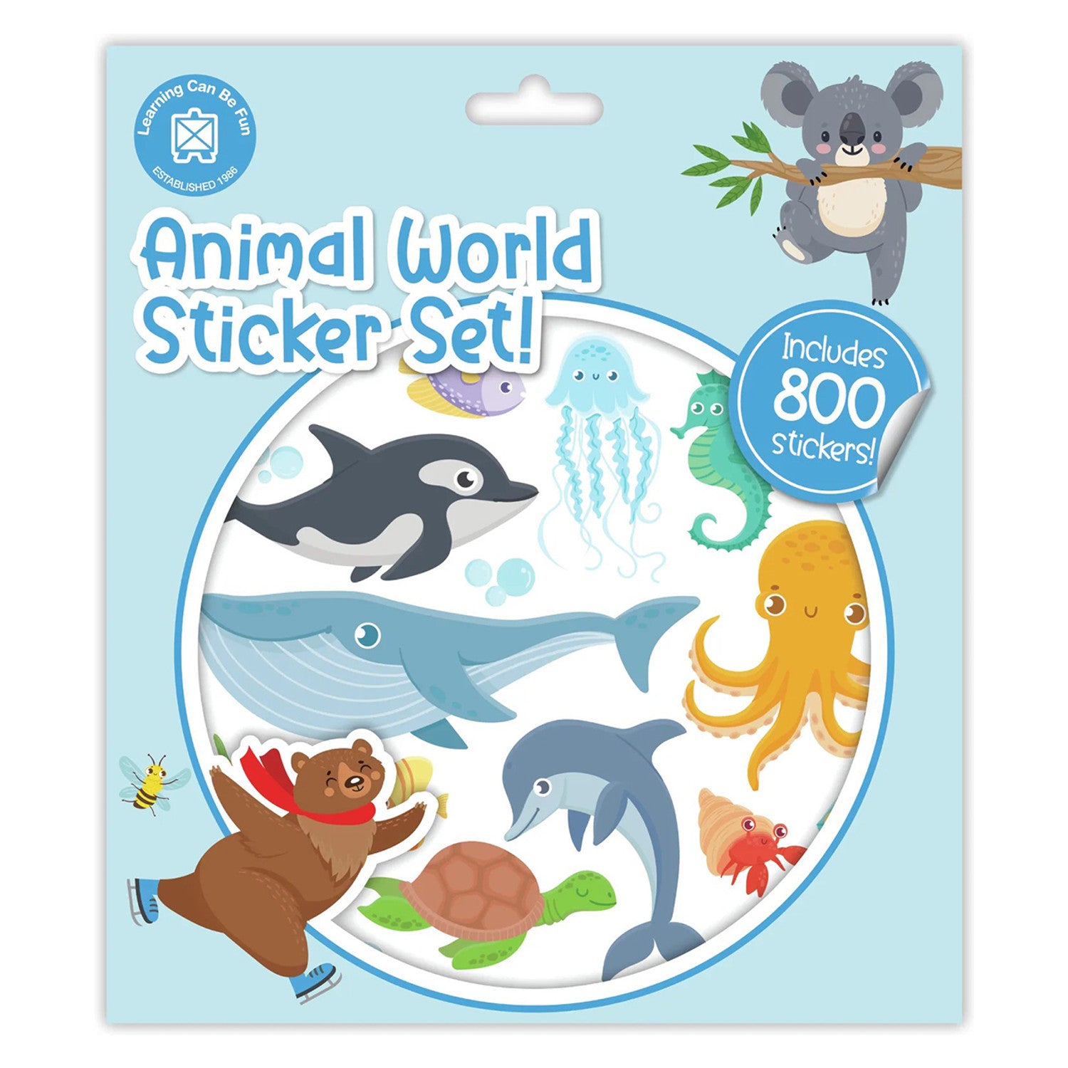 Learning Can Be Fun | Sticker Pack 800 Animal World | Kids Creative ...
