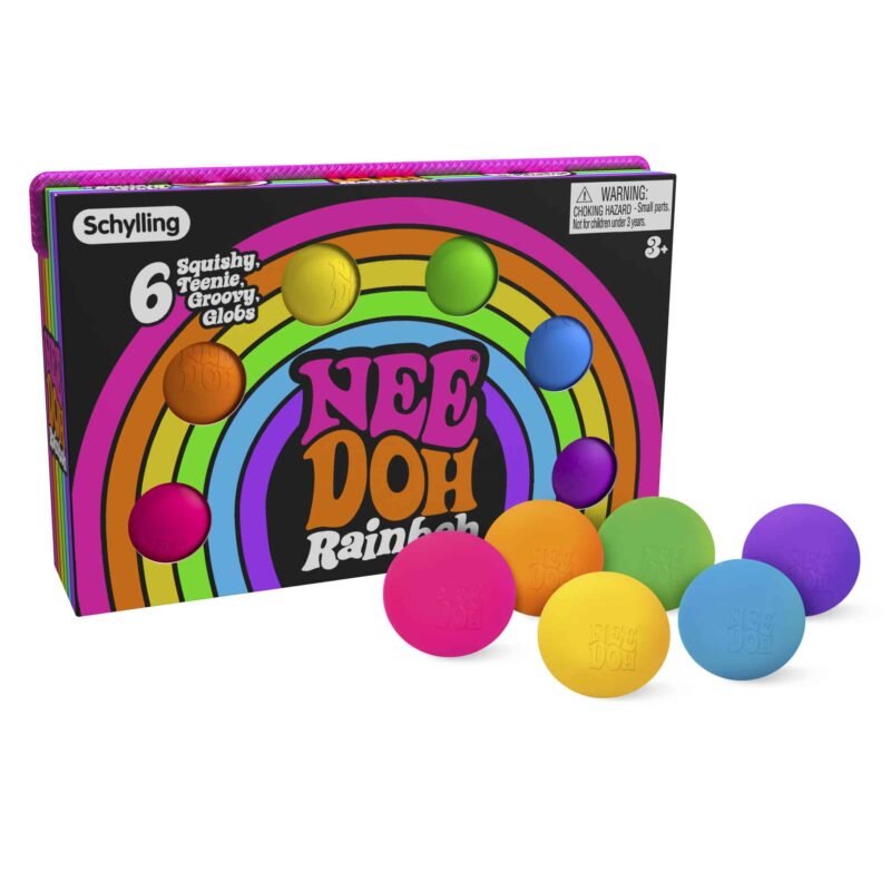 Schylling | NeeDoh Rainboh Teenie Box of 6 | Sensory & Fidget Toys ...